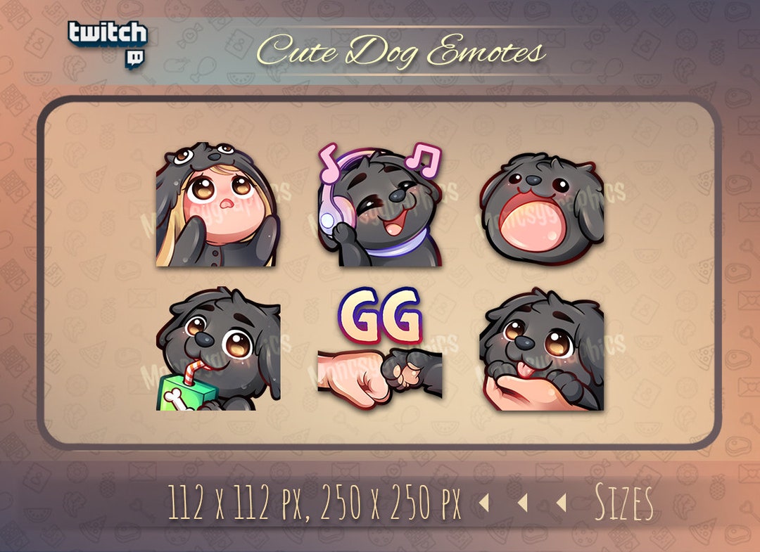 Twitch Dog Emotes / Cute Chibi Spaniel Emotes for Streamers / for ...