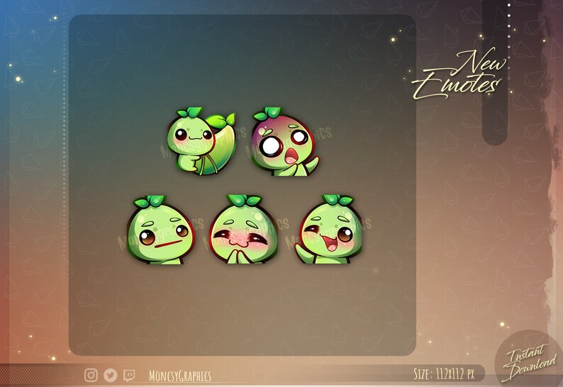 Twitch Mokoko Inspired Emotes / Cute Mokoko Inspired Sub Emotes for ...
