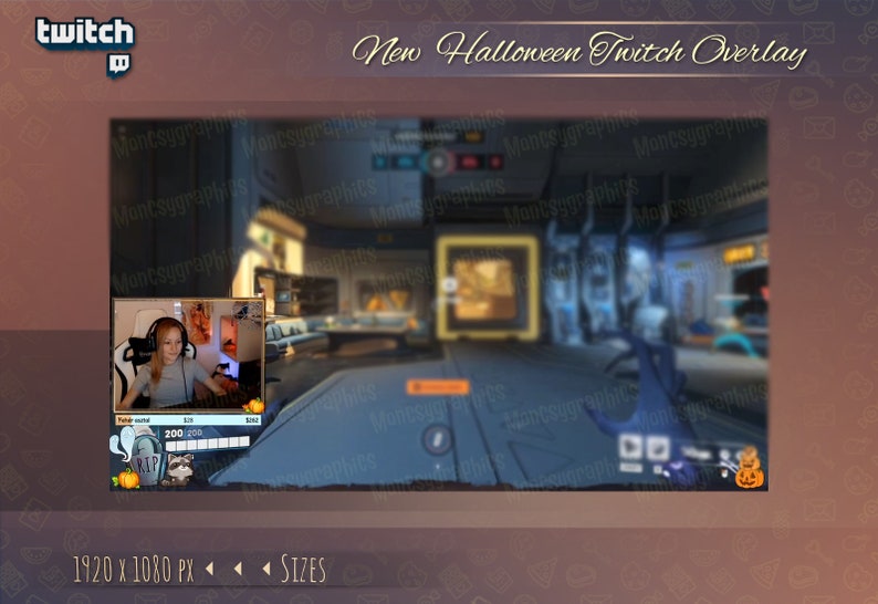 Twitch Halloween Overlay Halloween Camera Frame/ Streamer - Etsy