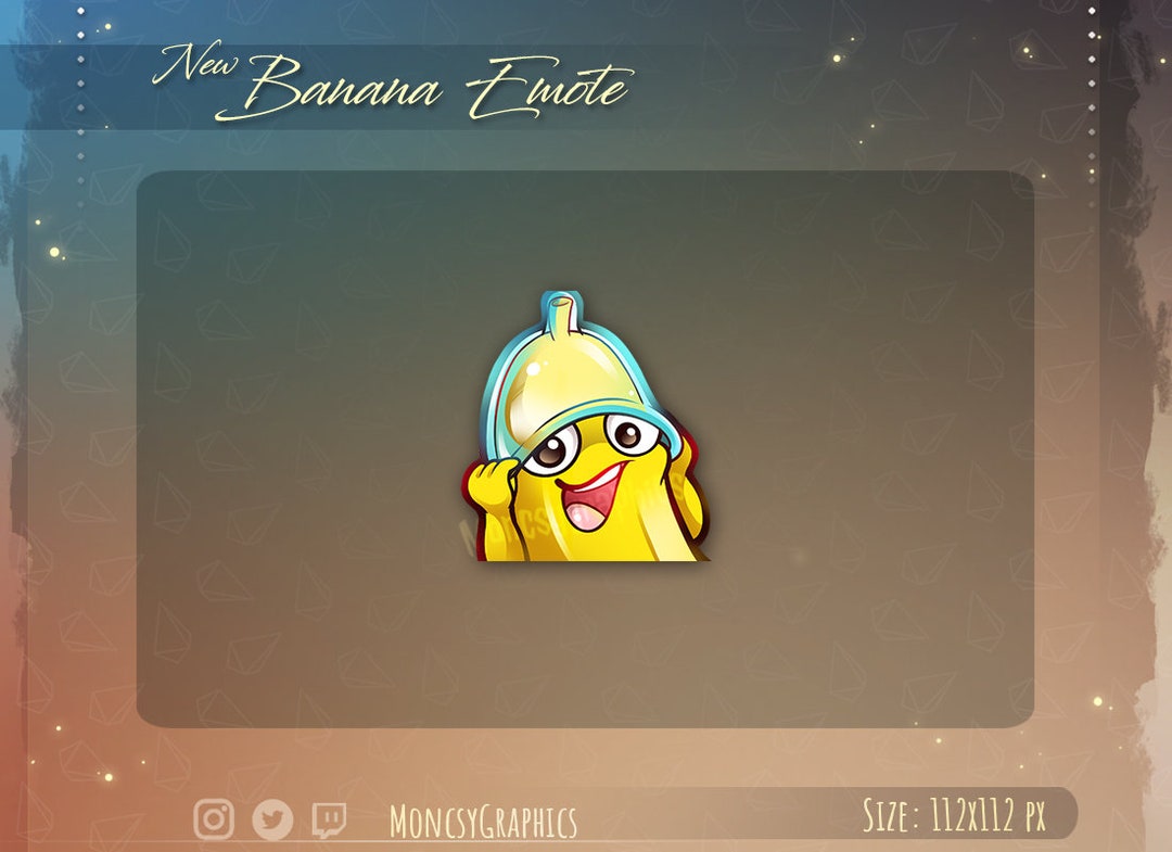 Twitch Cute Banana Emotes for Streamers / Kawaii Banan Emote for Your ...