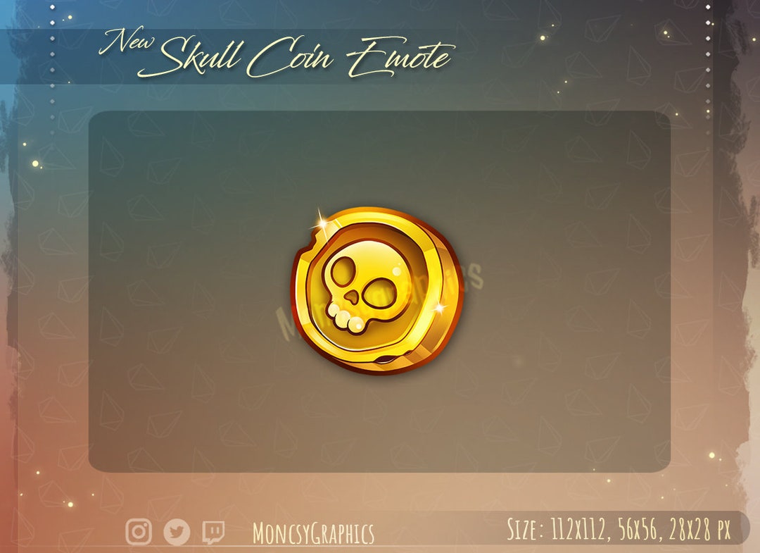 Twitch Skull Coin Emote: Halloween Streamer Emotes (digital Download ...