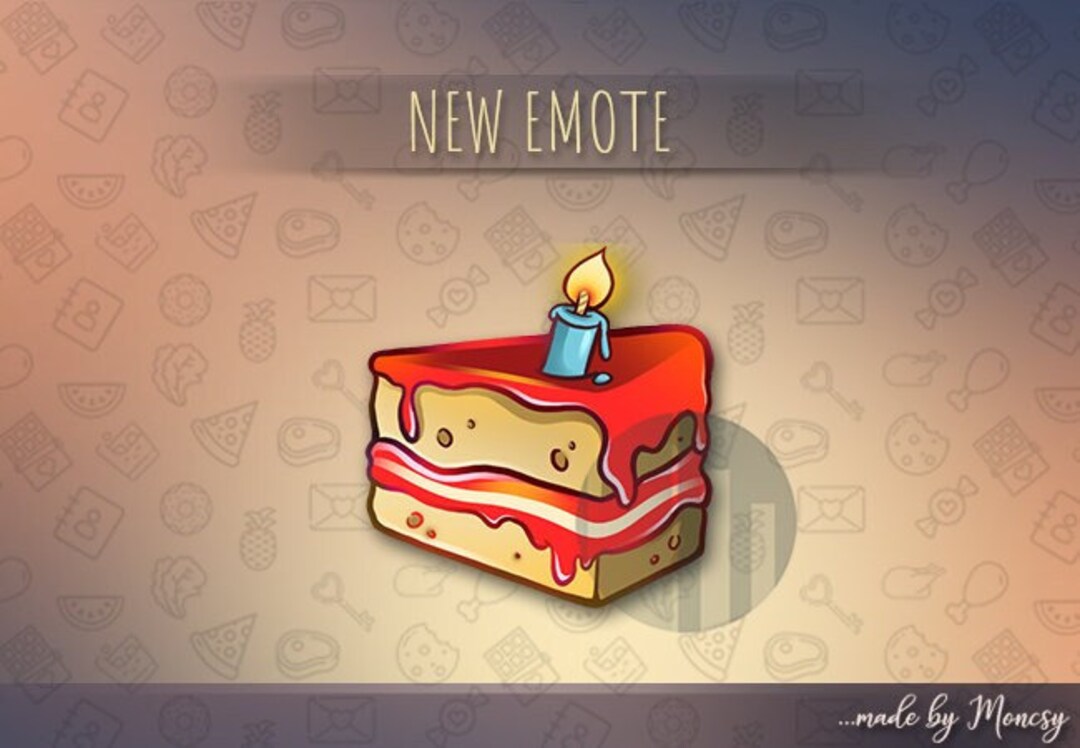 Twitch Cake Emote /twitch Kawaii Cake Emote for Streamers / Emoji for ...