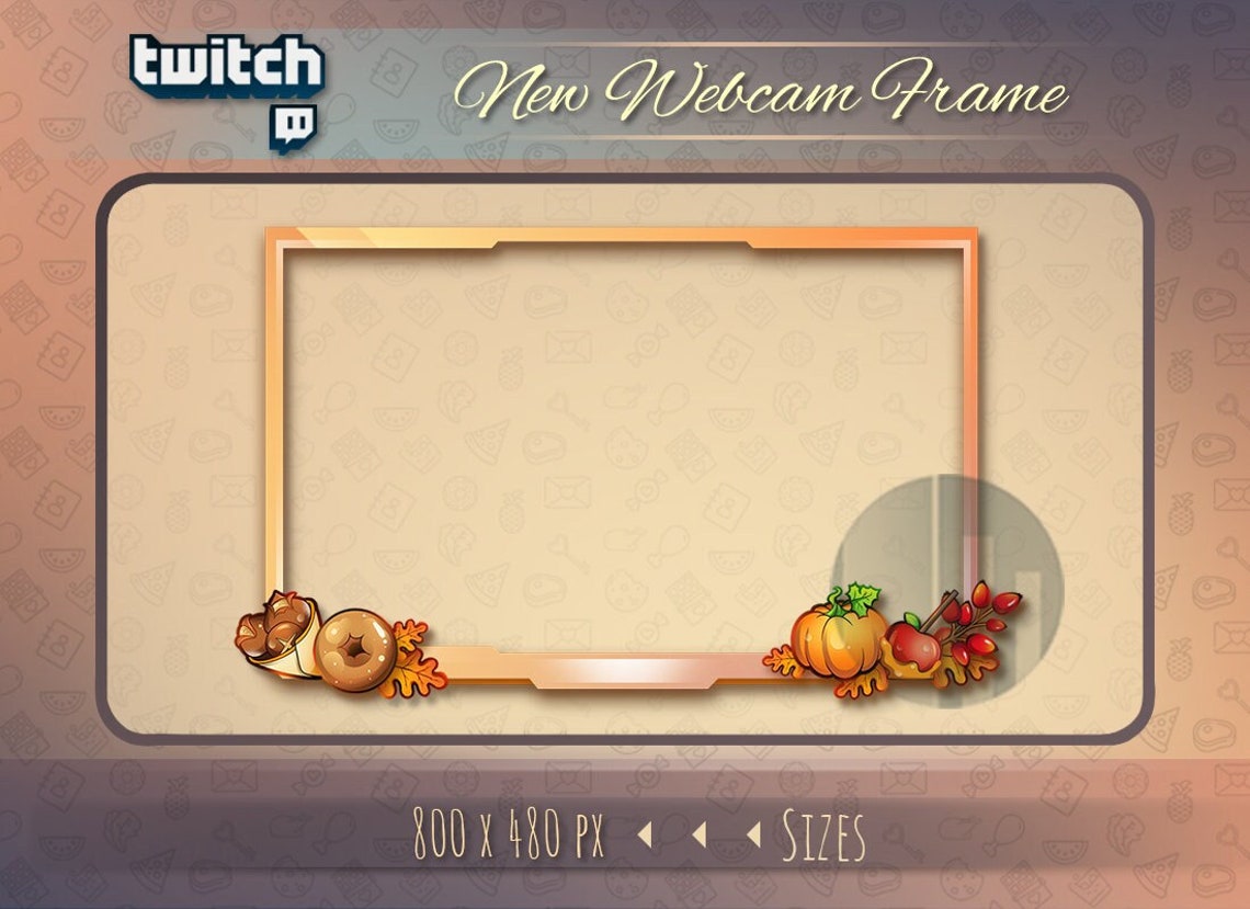 Webcam Overlay / Webcam Frame Autumn Webcam Frame / Cute Custom Twitch ...