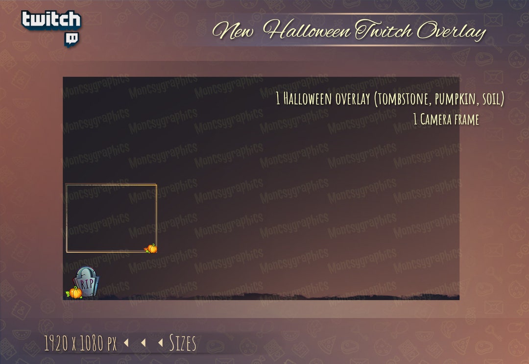 Twitch Halloween Overlay Halloween Camera Frame/ Streamer - Etsy