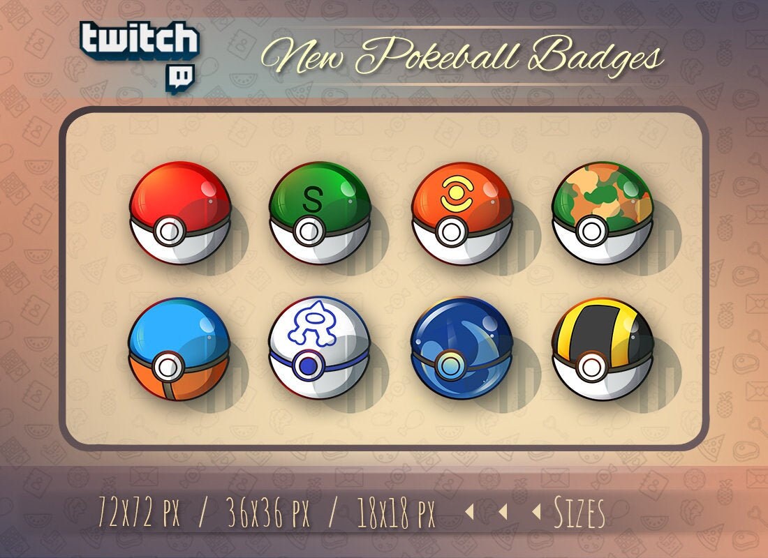 Pokeballs Pokeballs Master Ball Sub / Bit Badges Badges for Twitch ...