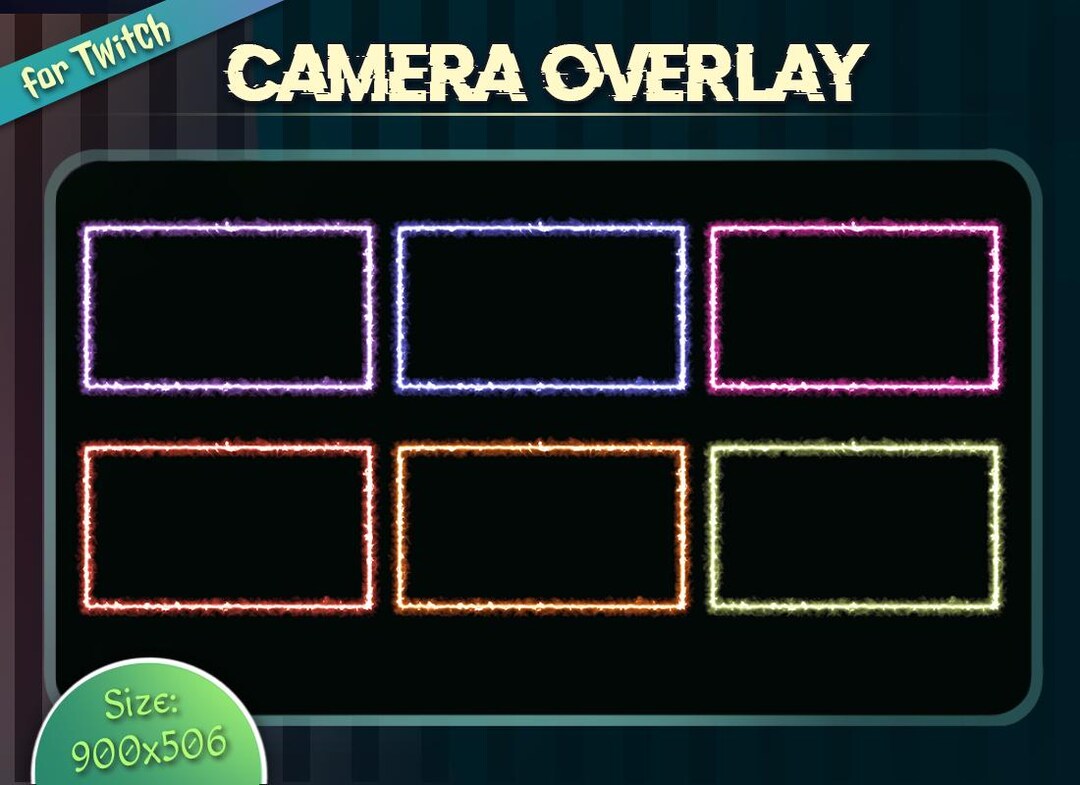 Webcam Overlay / Webcam Frame - Electric Pastel / Custom Twitch ...