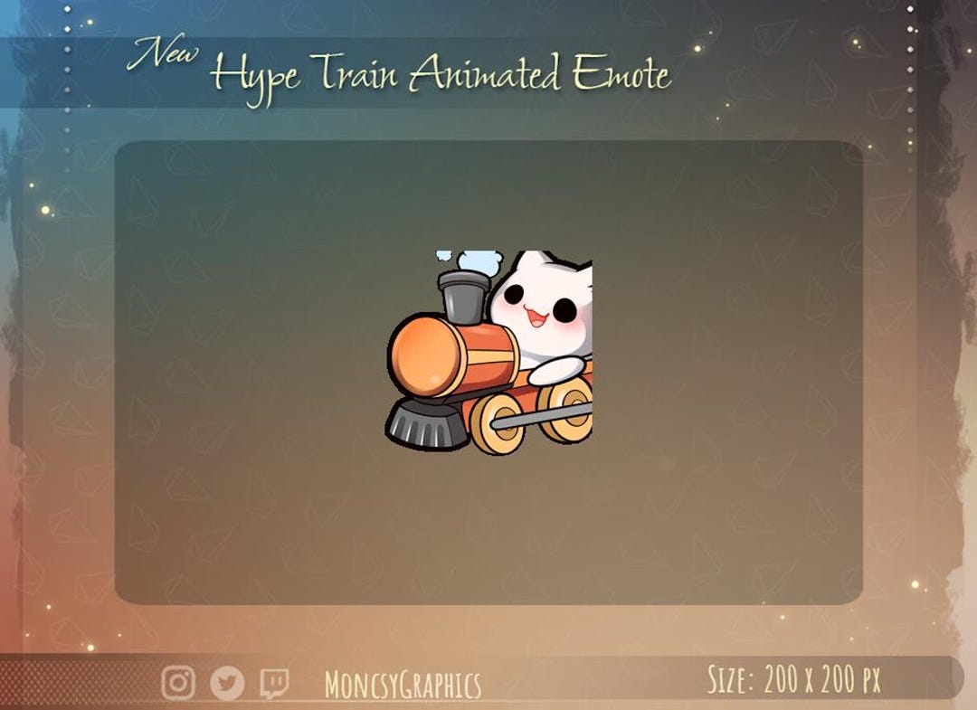 Animated White Cat Hype Train Emote (digital Download) - Etsy
