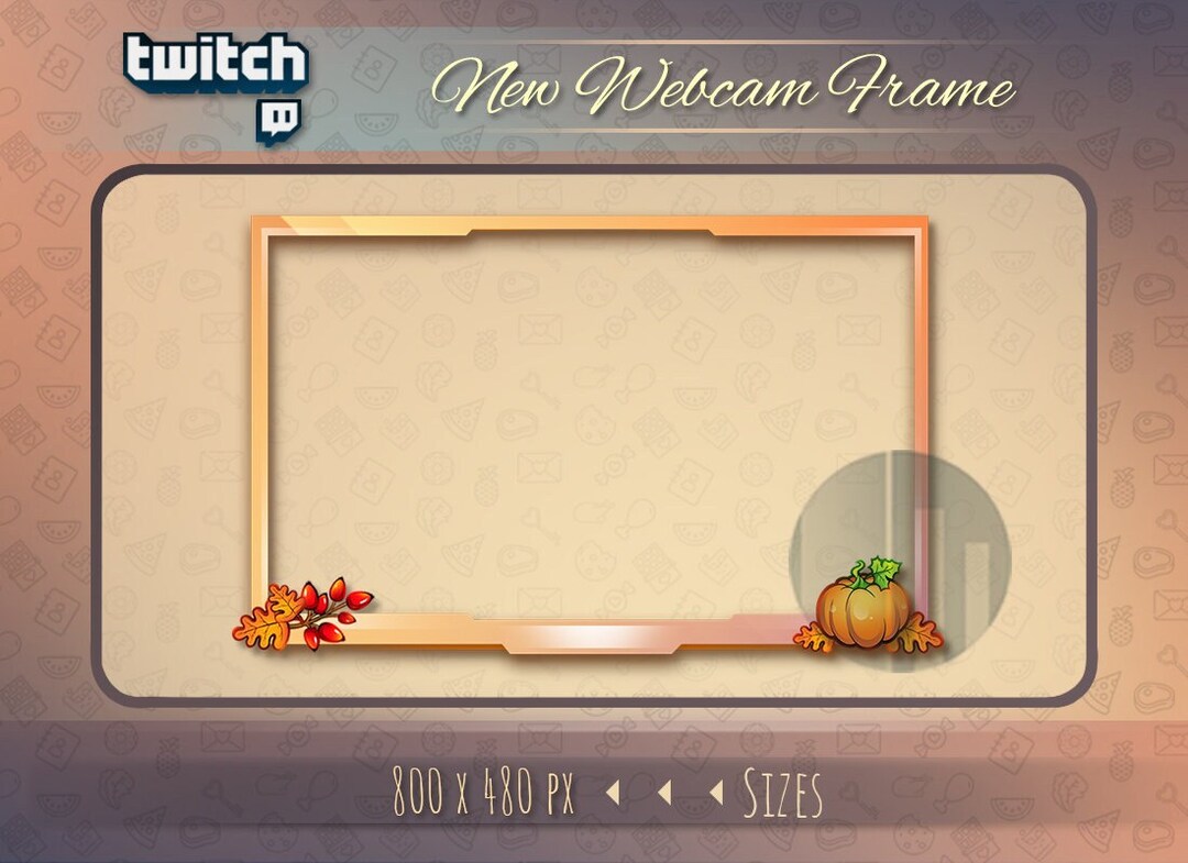 Webcam Overlay / Webcam Frame - Autumn Webcam Frame / Cute Custom ...