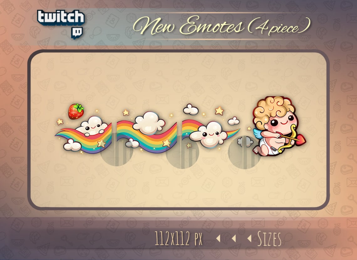 Cute Valentine's Day Chibi Amor Twitch Emotes / Kawaii Cupido Twitch ...