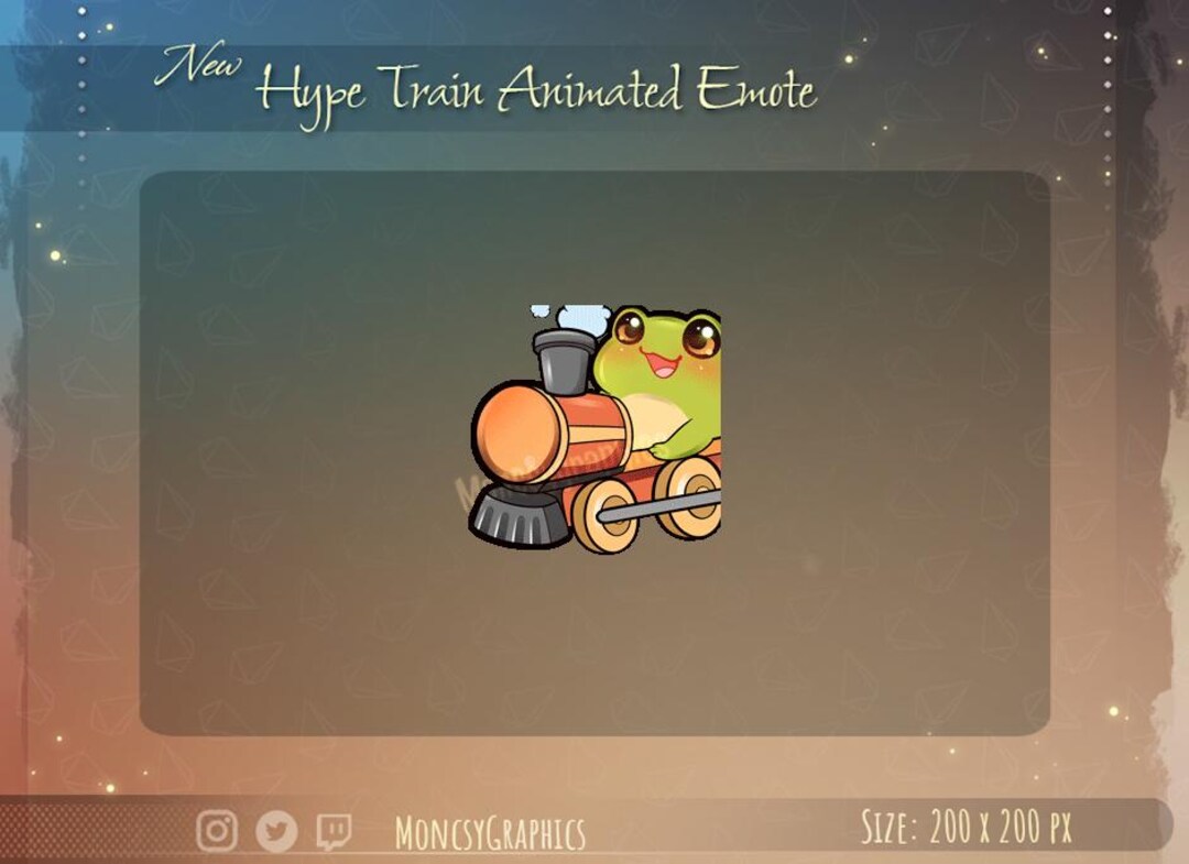 Animated Frog Hype Train Emote (digital Download) - Etsy