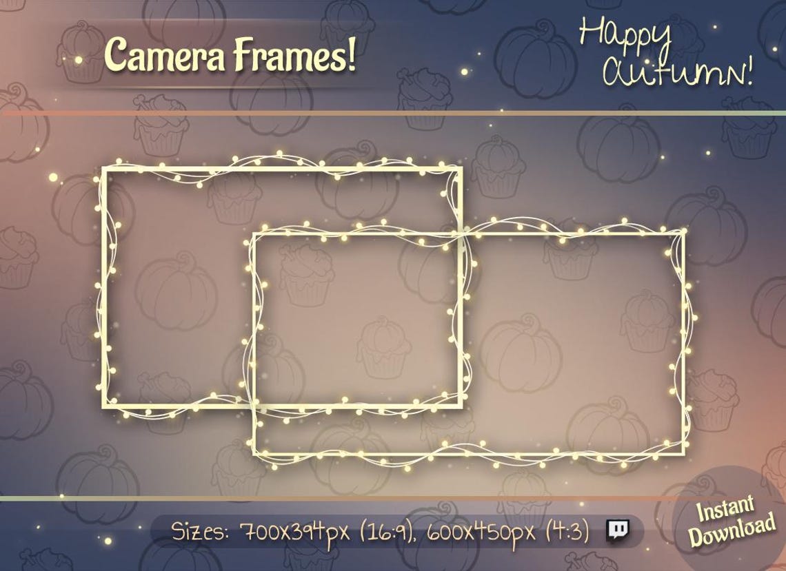 Webcam Overlay / Webcam Frame - Christmas Webcam Frame / Cute Custom ...