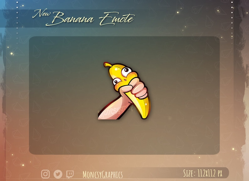 Twitch Cute Banana Emotes for Streamers / Kawaii Banana Emote for Your ...