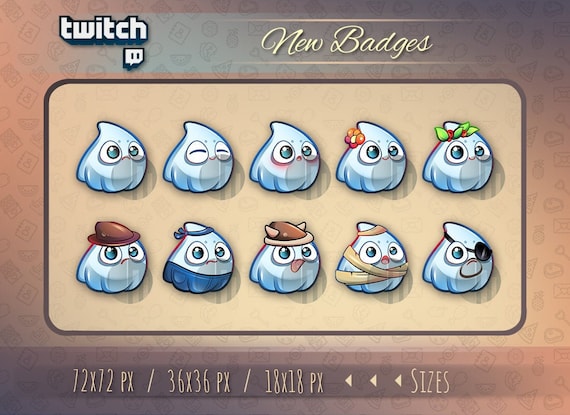 Twitch Ghost Badges // Cute Badges for Streamers / Ghost - Etsy