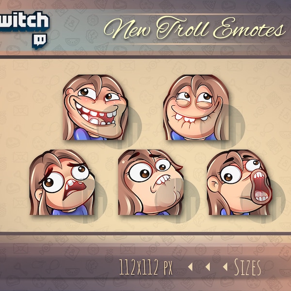 Troll Emotes Girl - Etsy