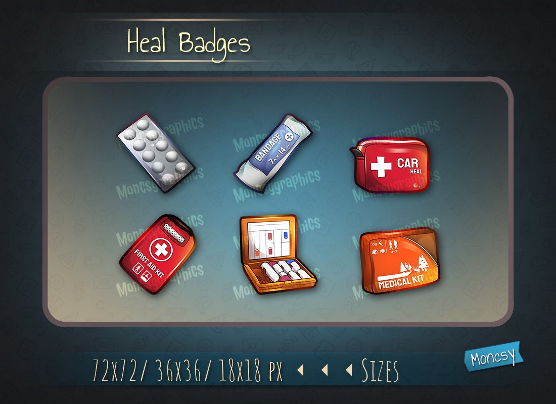 Twitch Badges / Heal Badges for Streamers / Heal Badge for Twitch/ - Etsy