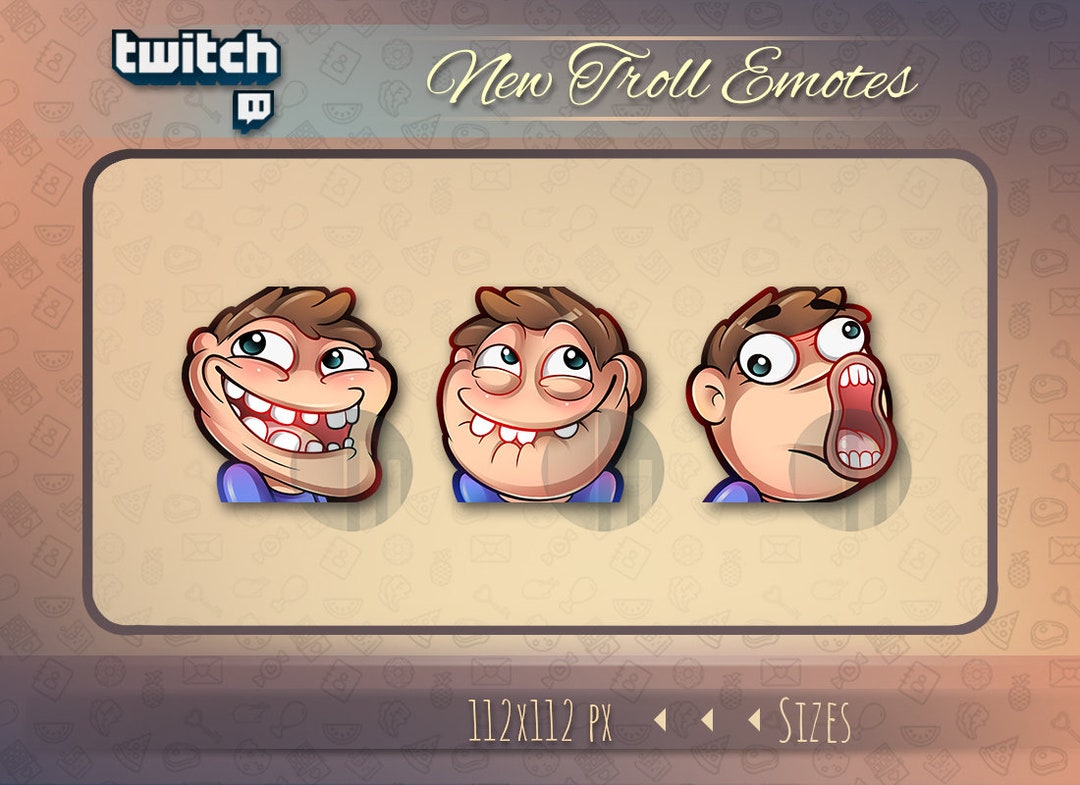 Troll Chibi Boy Emotes / Cute Boy emotes pour Twitch Youtube - Etsy France