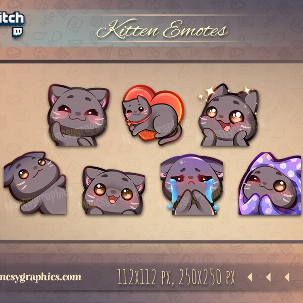Premade Cat Twitch Emotes - Etsy