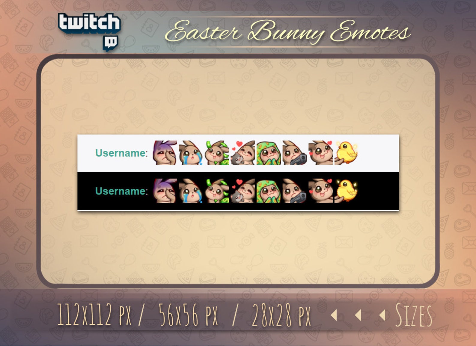 Easter Twitch Emotes / Twitch Sub Emote / Badge Rabbit / - Etsy