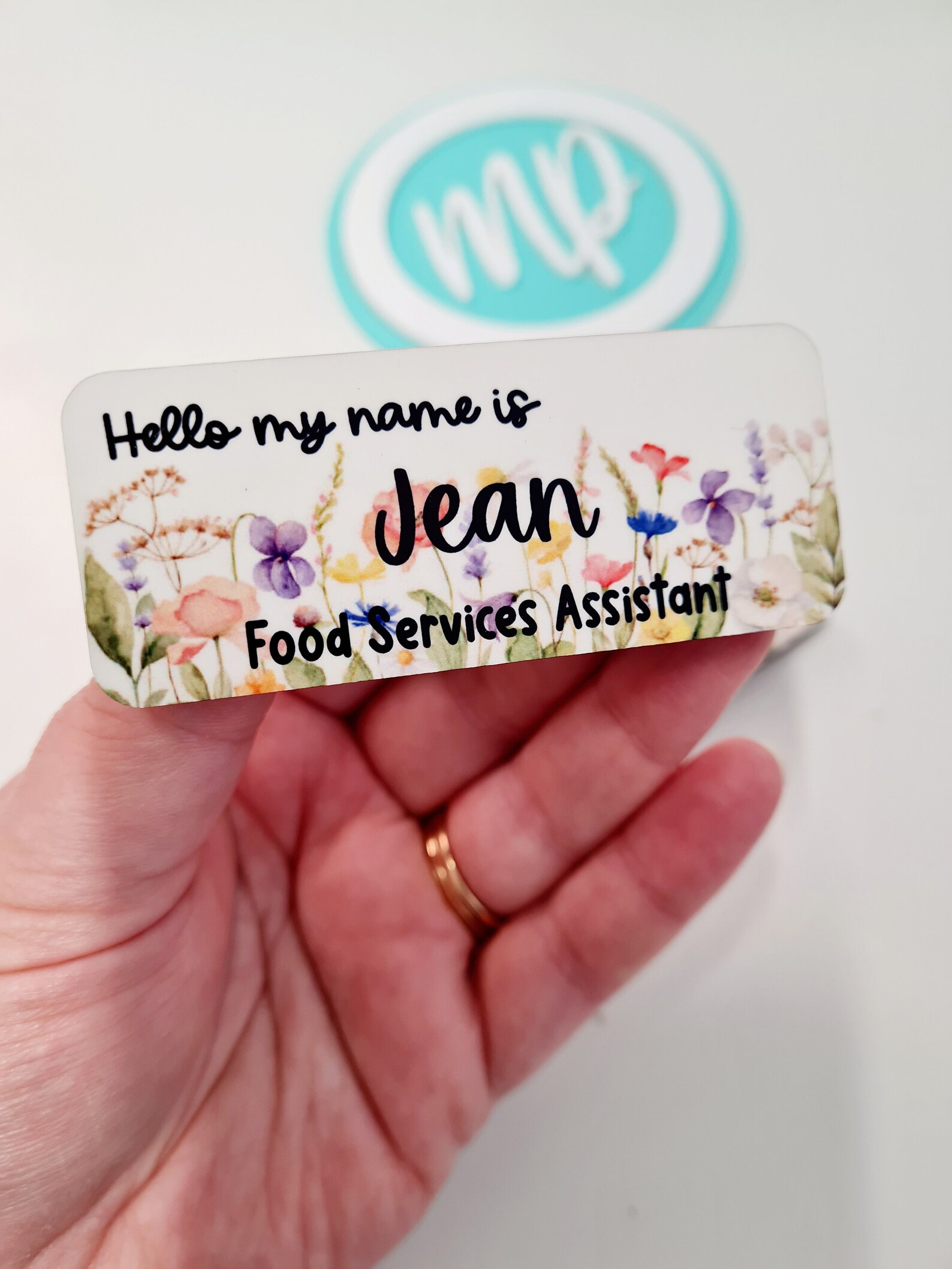 Wild Flower Name Badge Name Badge for Nurse Midwife Name Badge Student ...