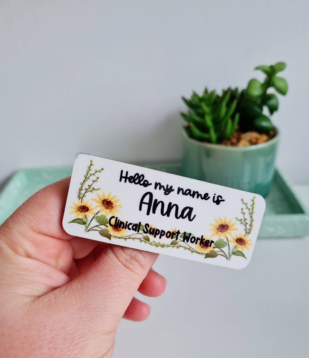 Sunflower Name Badge, Nurse Name Badge, Midwife Name Badge, Student ...