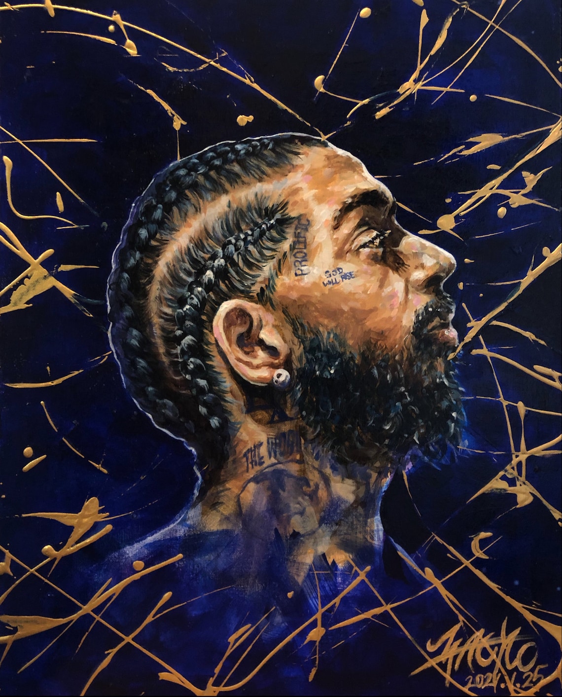 Nipsey Hussle Portrait - Etsy
