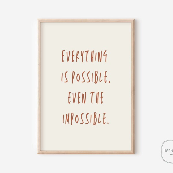 Everything is Possible Wall Art - Etsy