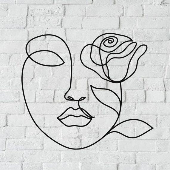 Line Art Svg Face Svg T-shirt Svg Design Svg Decor Svg | Etsy Canada