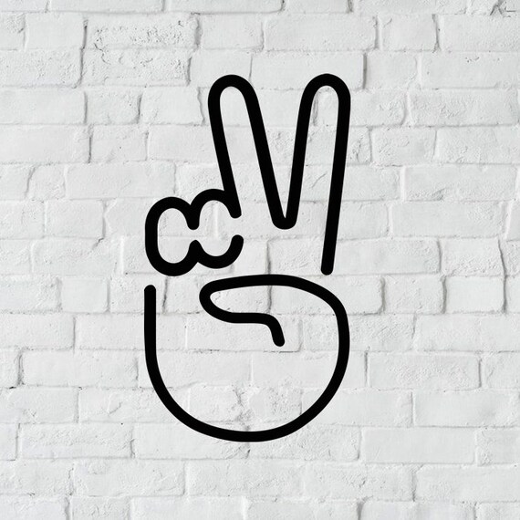 Paz svg signo svg camiseta svg diseño svg decoración svg - Etsy México