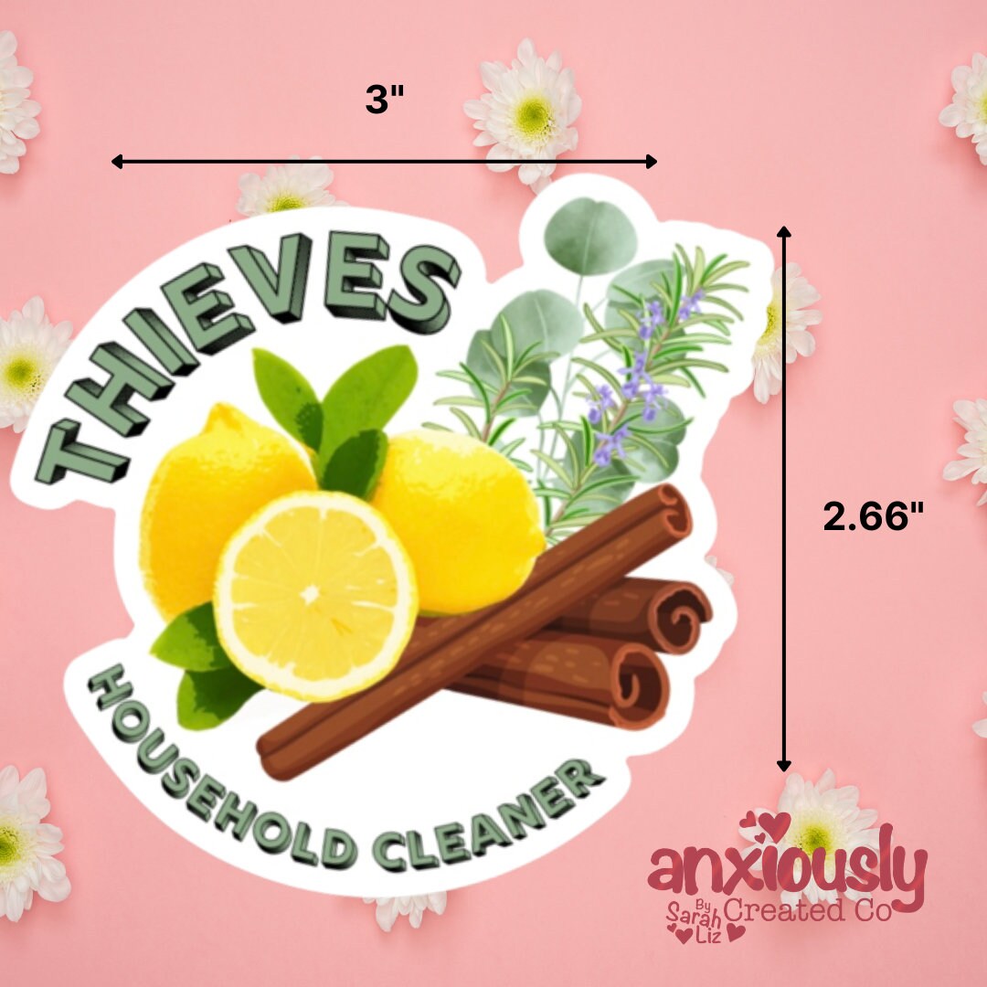Thieves Lemon Label Sticker - Etsy