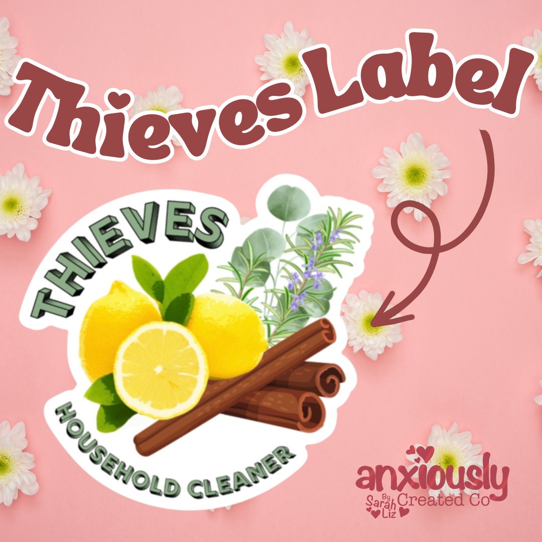 Thieves Lemon Label Sticker - Etsy