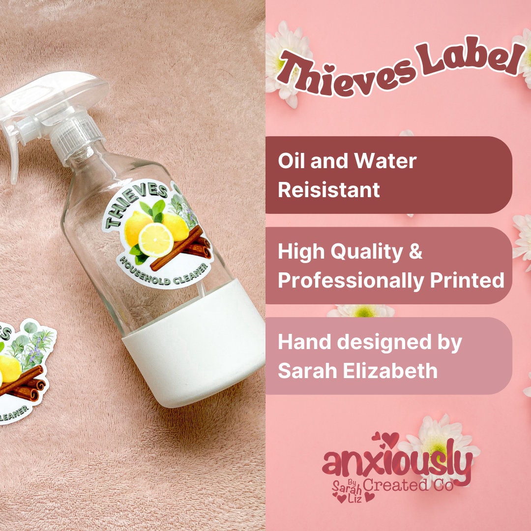 Thieves Lemon Label Sticker - Etsy