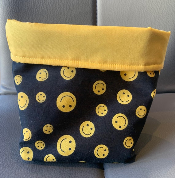 Storage & Organization Home & Living Smiley Face Fabric Basket Baskets ...