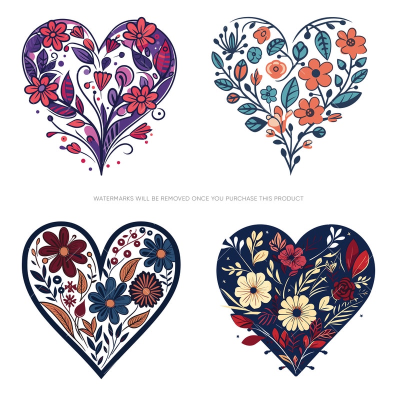 12 Heart Clipart Bundle | PNG, SVG | Print Ready | Transparent ...