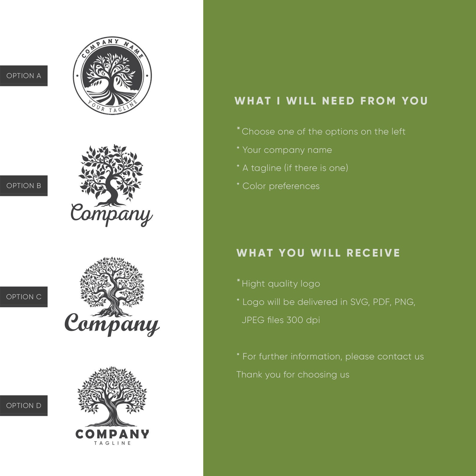 Ready-made Tree Logo Design | SVG, PDF, PNG | Tree Logo Vector | Tree ...