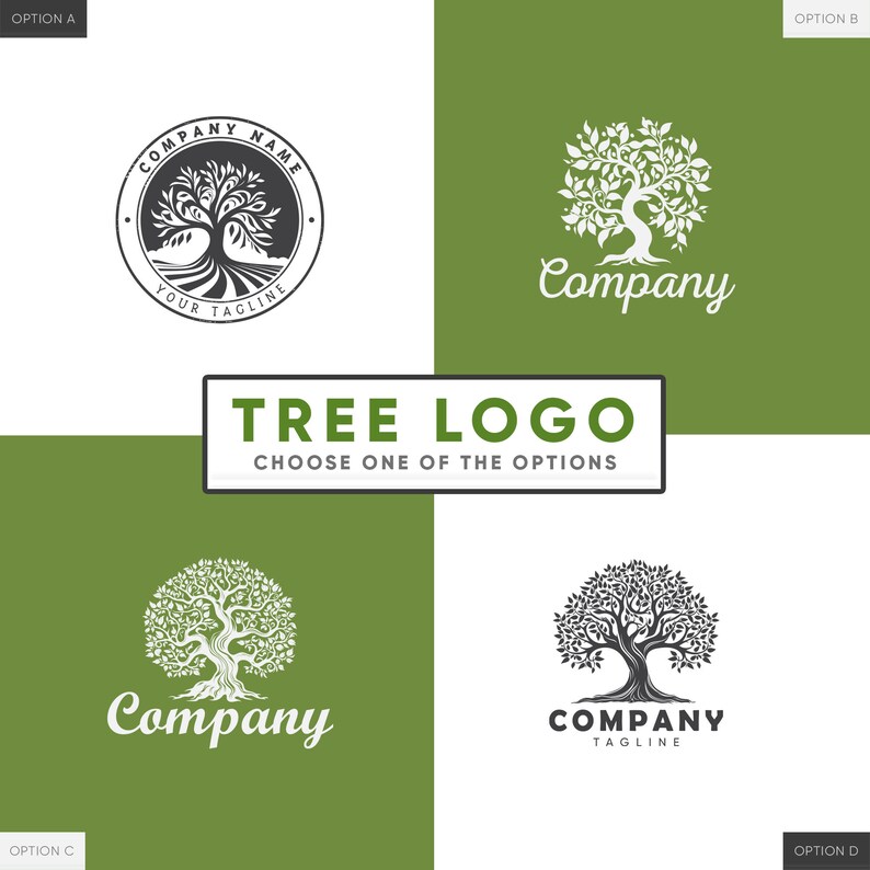 Ready-made Tree Logo Design | SVG, PDF, PNG | Tree Logo Vector | Tree ...