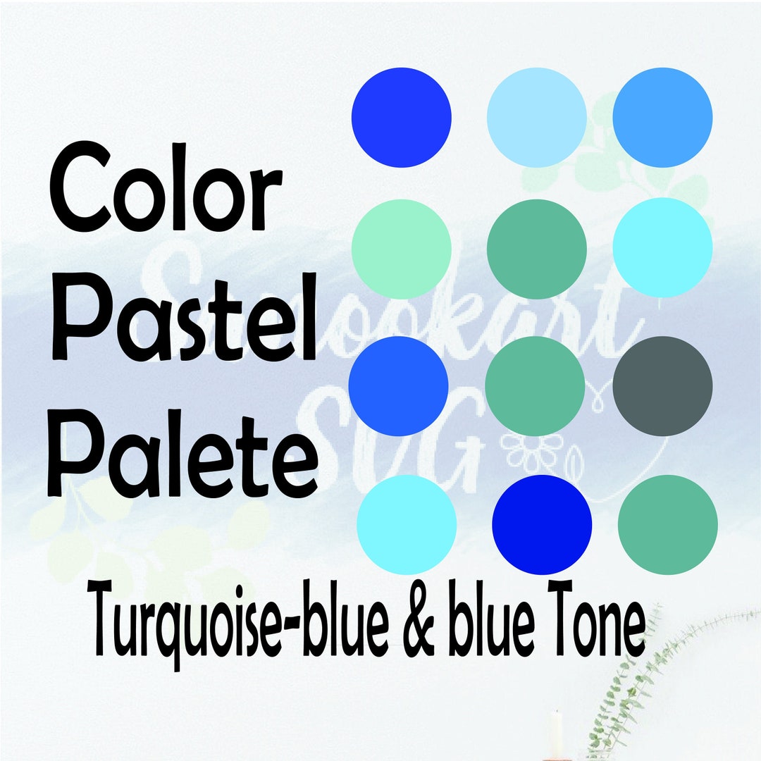 Color Palete Blue Pastel, Color Pastel Turquoise-blue & Blue Tone ...