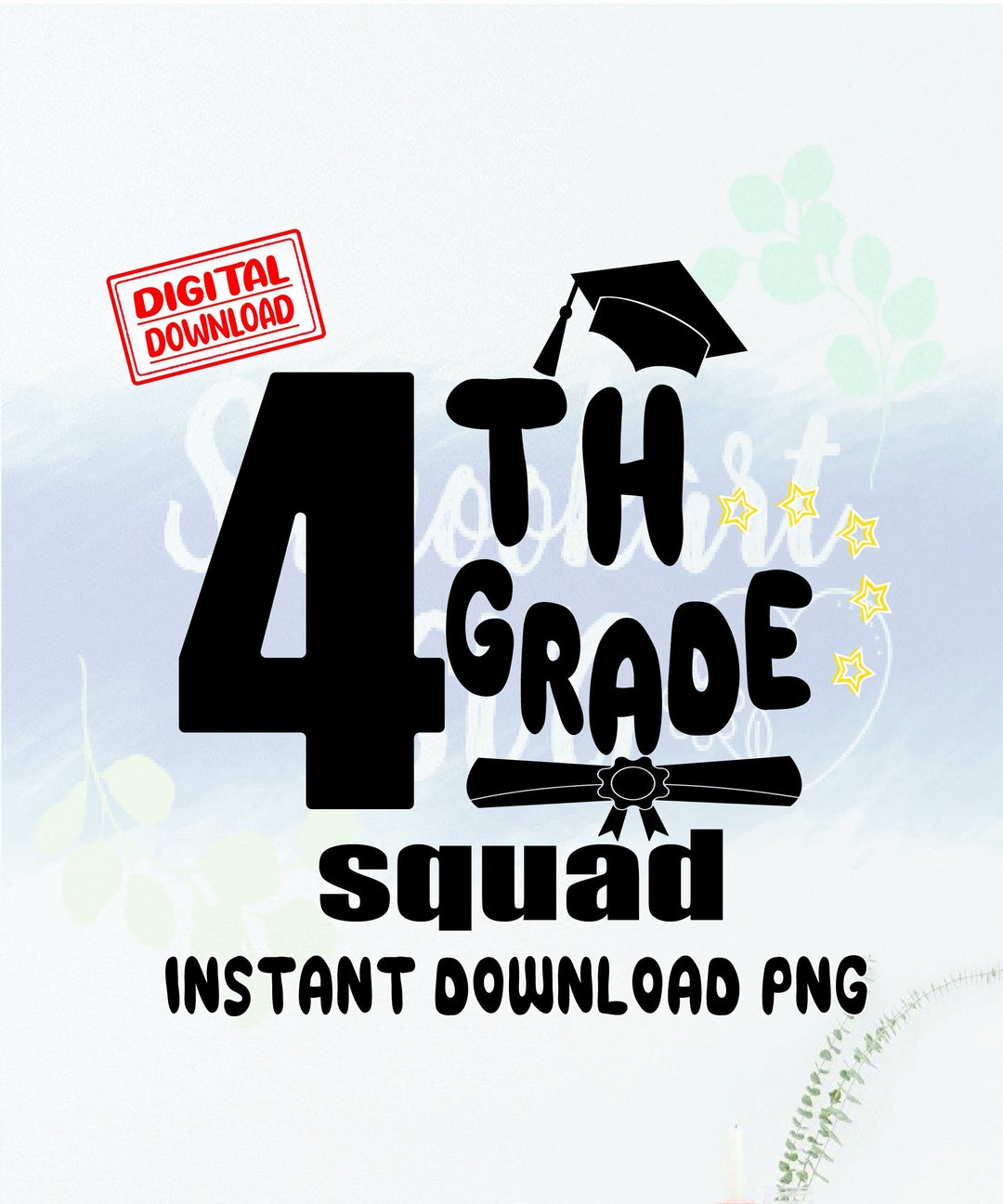 Back to School 4th-grade Squad Png, 4th Grade Squad, School Time 4th ...