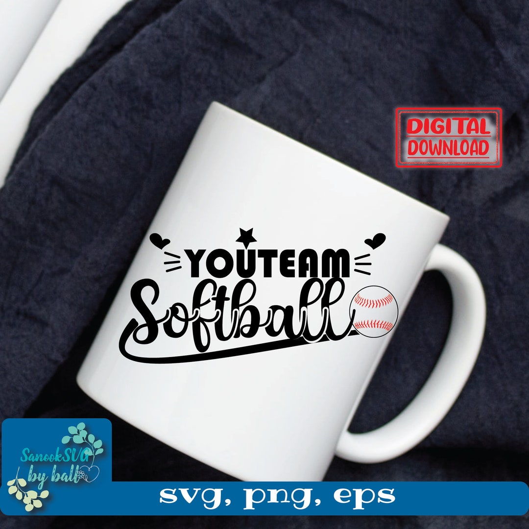 Softball Monogram Frame Svg, Softball Team Svg, Softball Svg, Softball ...
