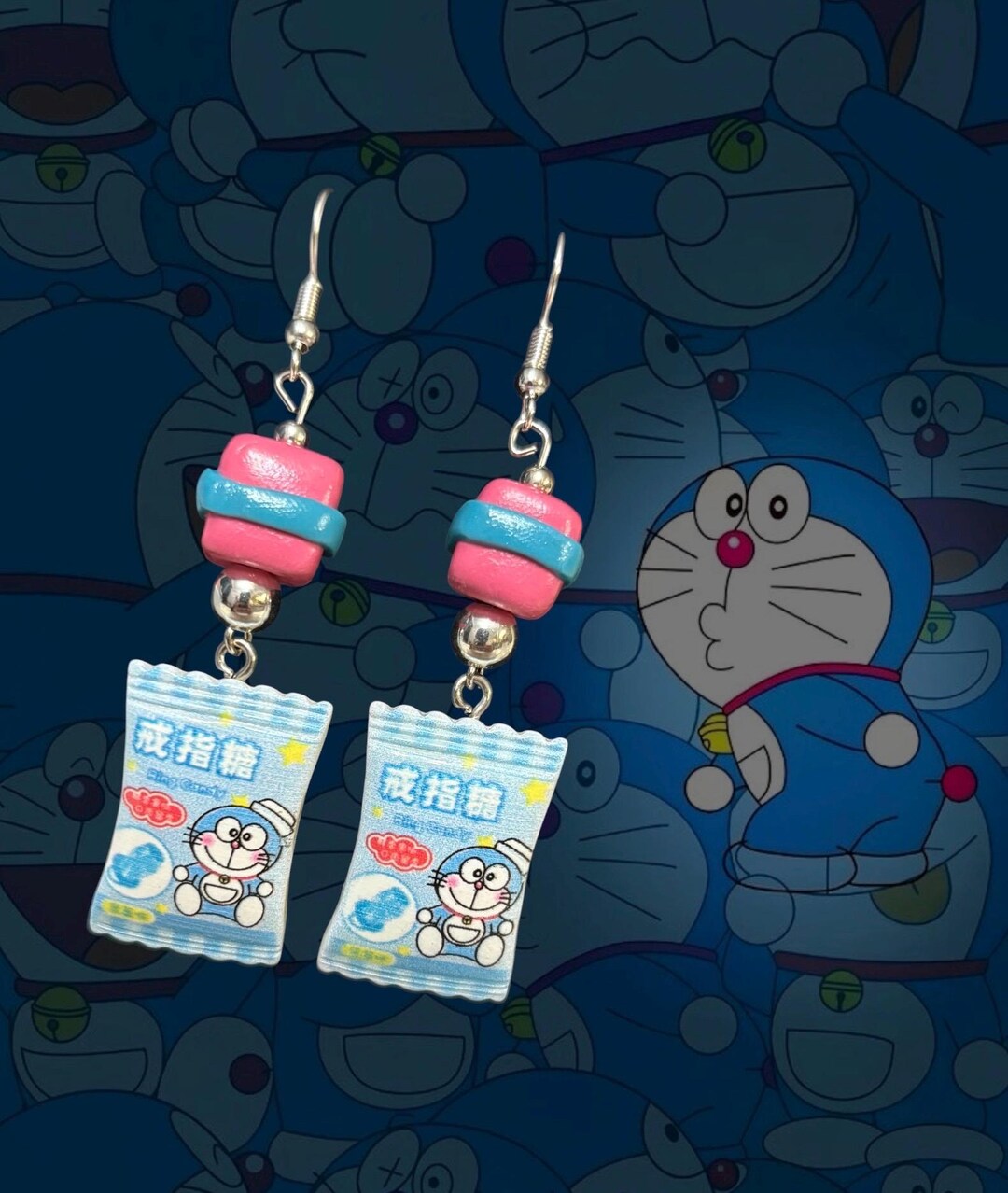 Doraemon Snack Earrings - Etsy