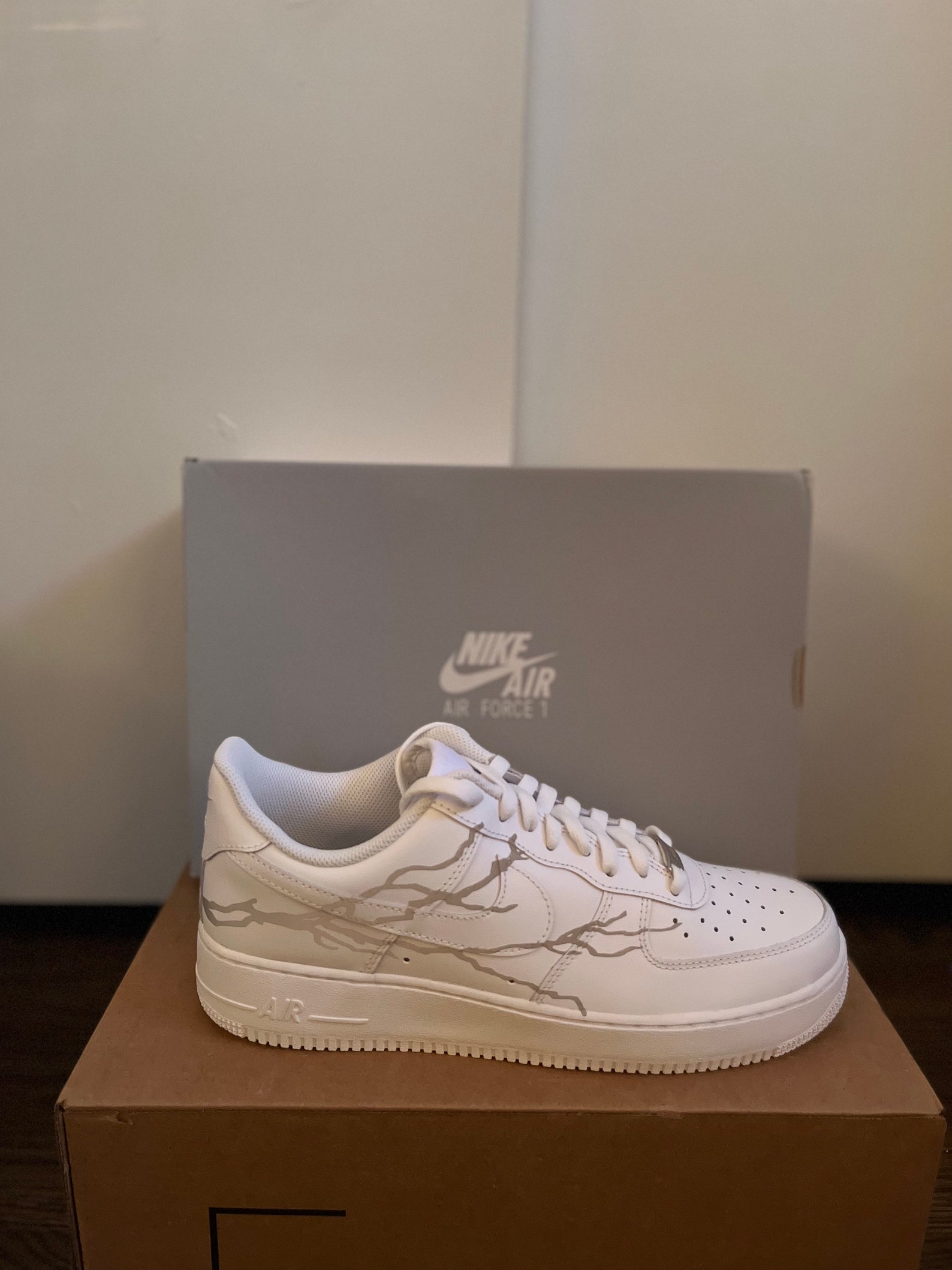 Customized Lightning Bolt Air Force 1 | Custom Nike AF1 | Iron on ...