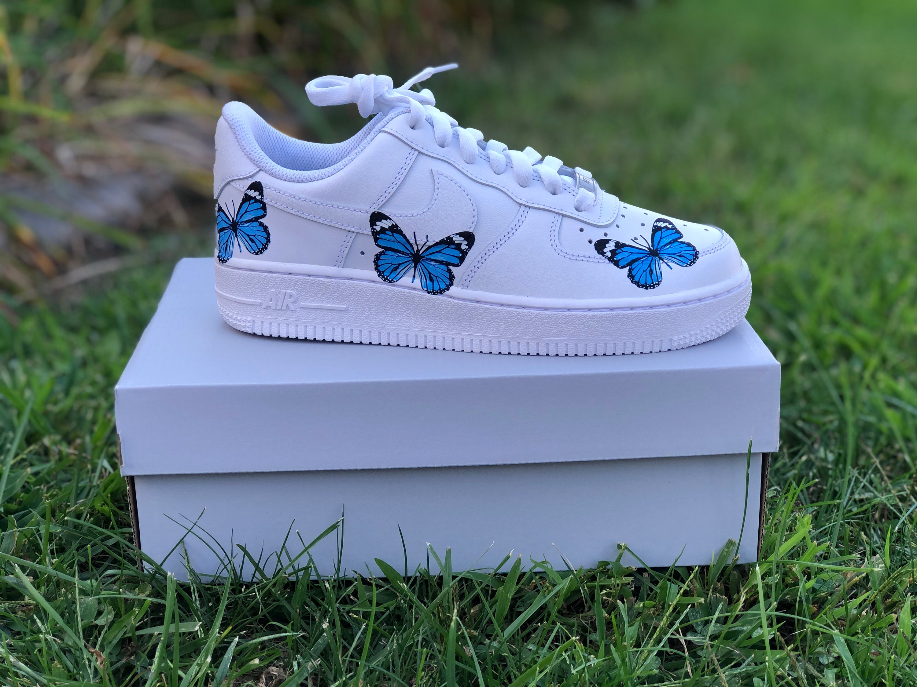 Customized Butterfly Air Force 1 | Custom Nike AF1 | Iron on Butterfly ...