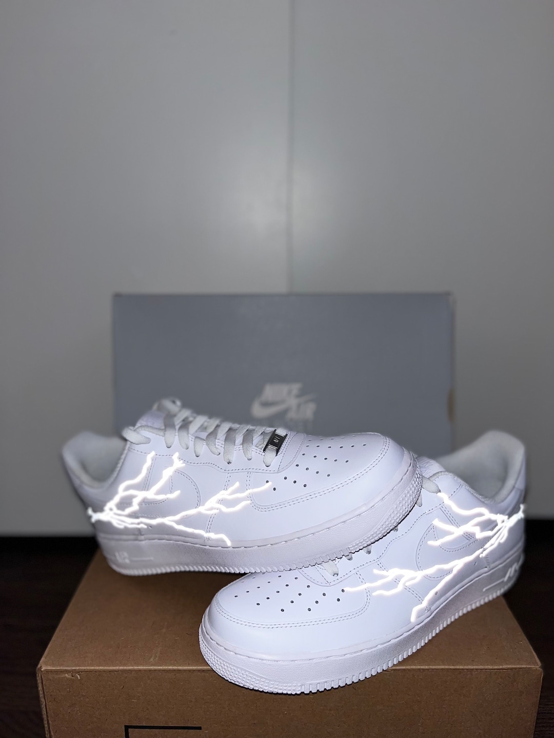 Customized Lightning Bolt Air Force 1 | Custom Nike AF1 | Iron on ...