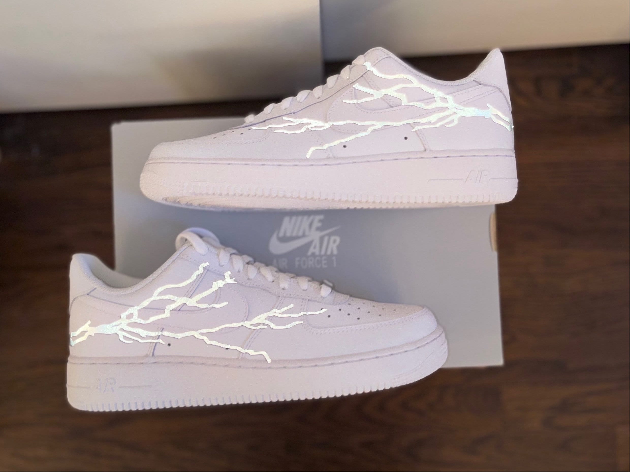Customized Lightning Bolt Air Force 1 | Custom Nike AF1 | Iron on ...