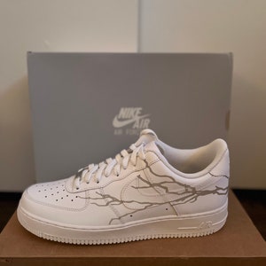 Customized Lightning Bolt Air Force 1 | Custom Nike AF1 | Iron on ...