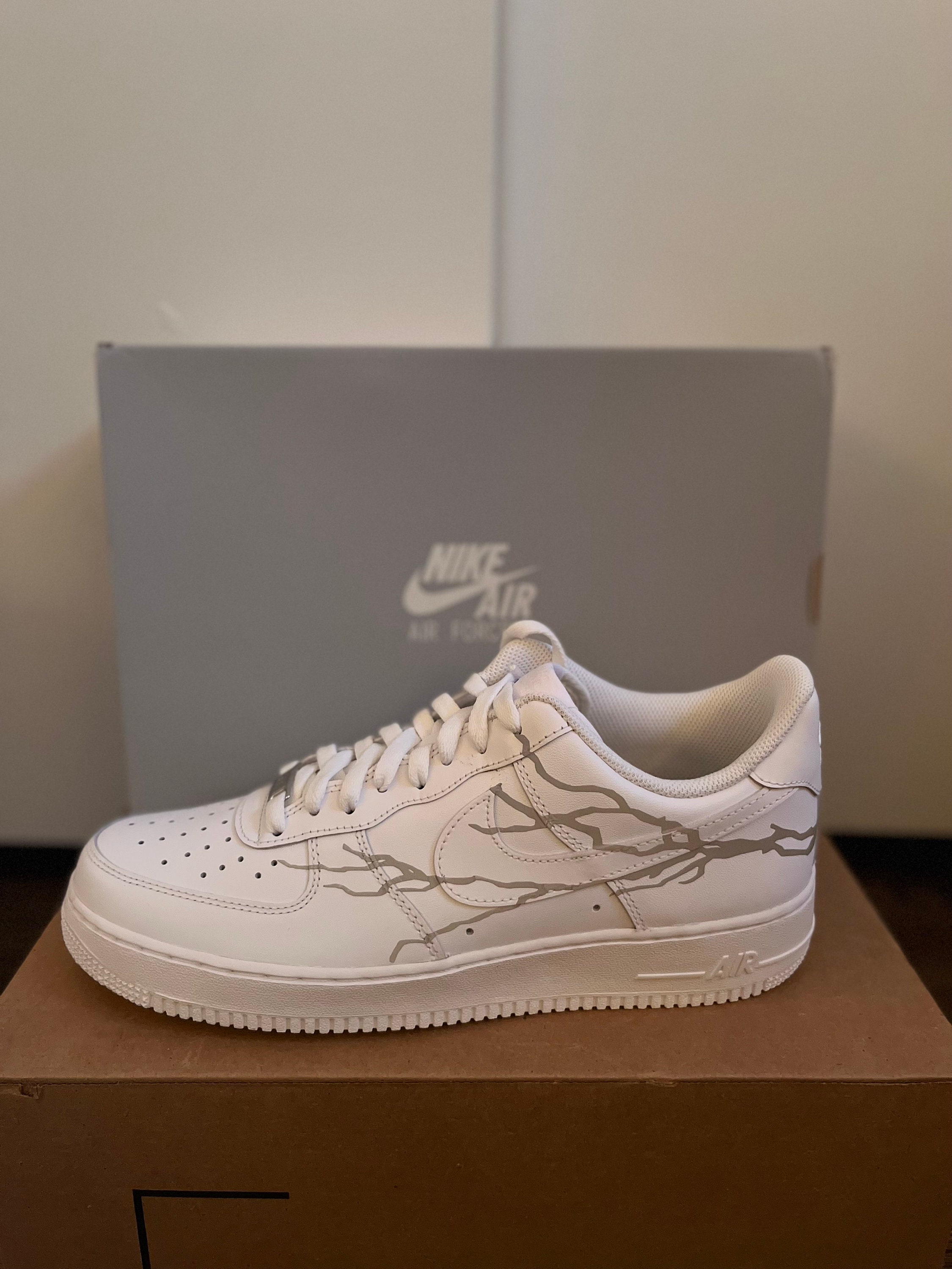 Customized Lightning Bolt Air Force 1 | Custom Nike AF1 | Iron on ...