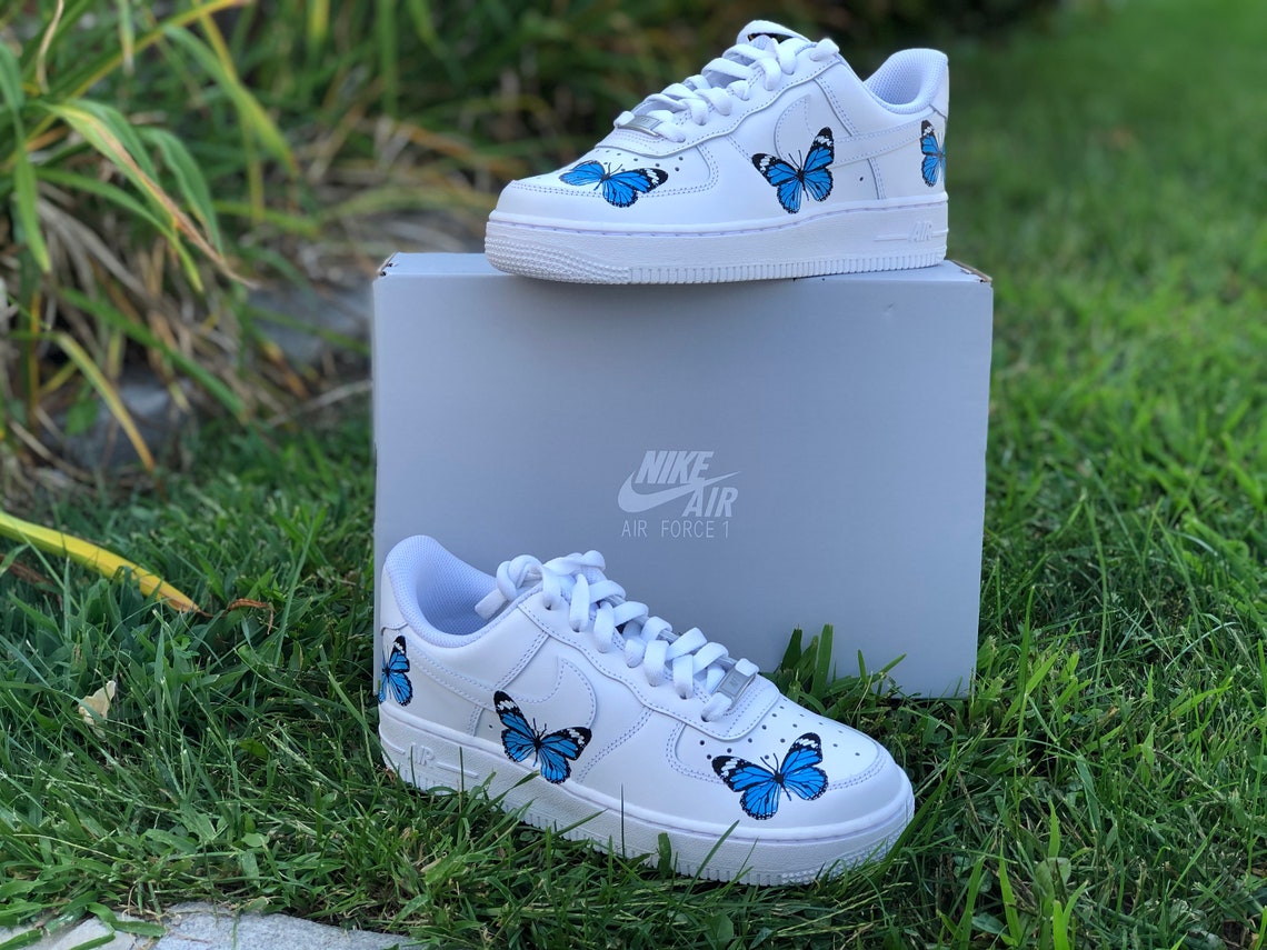 Customized Butterfly Air Force 1 | Custom Nike AF1 | Iron on Butterfly ...