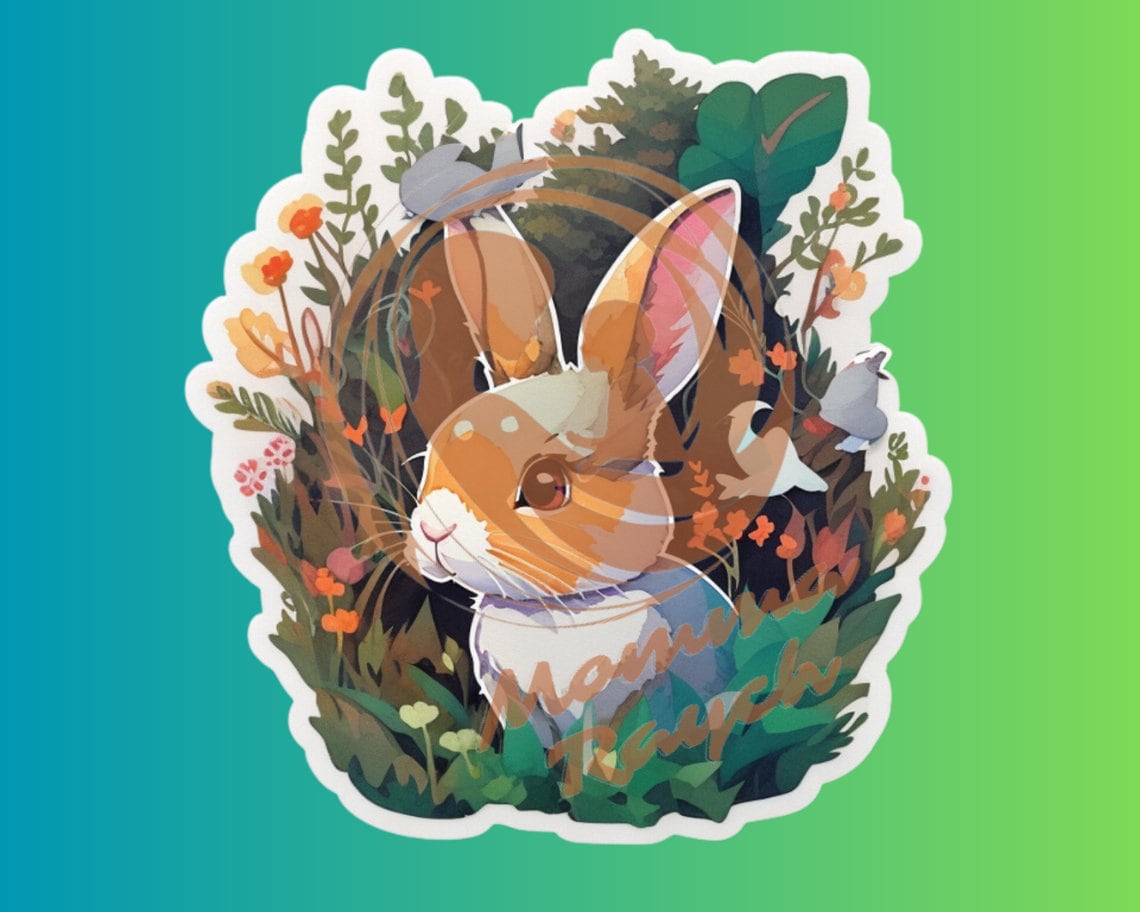 Printable Cute Rabbits Sticker Bundle 10 Cute Rabbit - Etsy