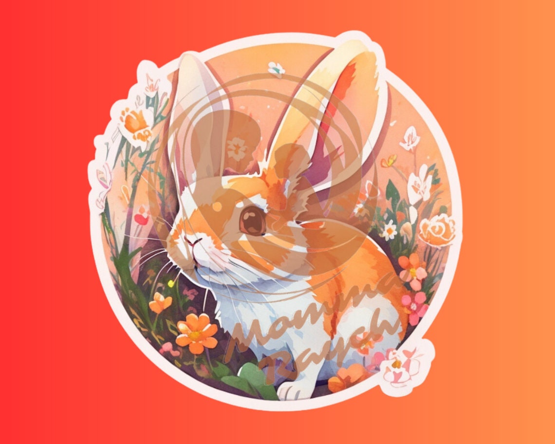 Printable Cute Rabbits Sticker Bundle 10 Cute Rabbit - Etsy