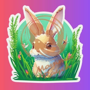 Printable Cute Rabbits Sticker Bundle 10 Cute Rabbit - Etsy