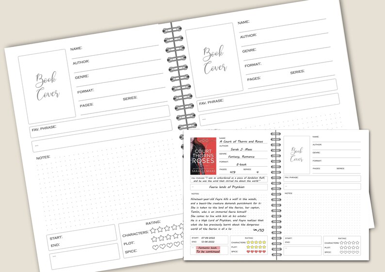 Book Journal, Reading Journal, Reading Planner, Booktok, Reading ...
